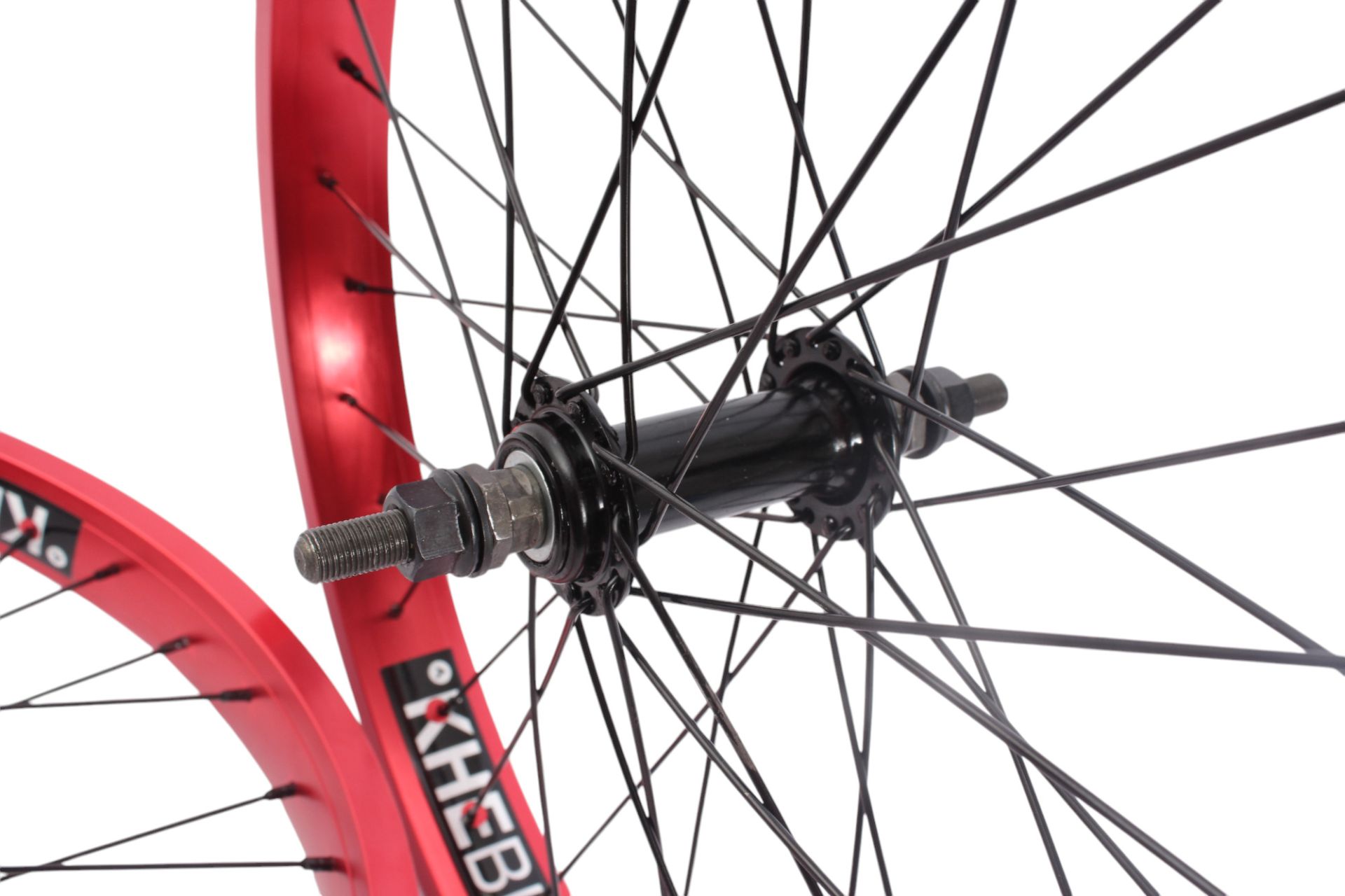 KHE Prism 20" – BMX Wheelset Red with 10mm / 14mm Axle